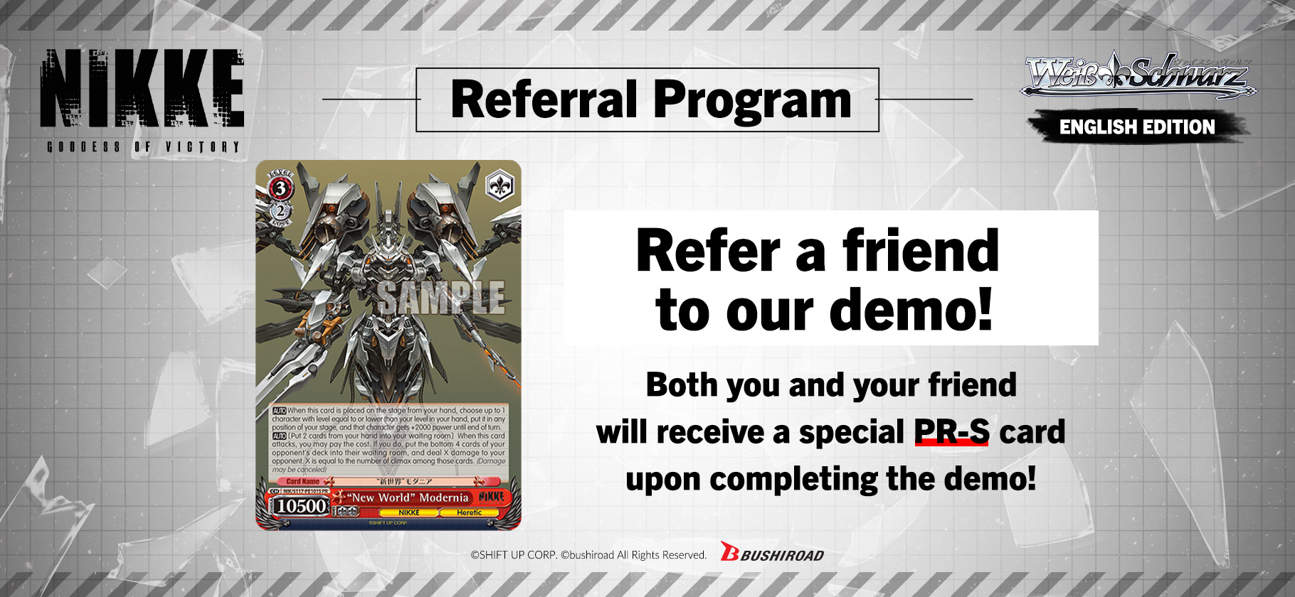 GODDESS OF VICTORY: NIKKE Weiß Schwarz English Demo | Tournaments/Events | Weiß Schwarz