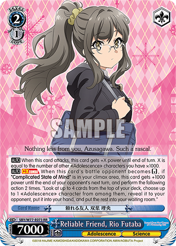 Reliable Friend, Rio Futaba | Cards | Weiß Schwarz